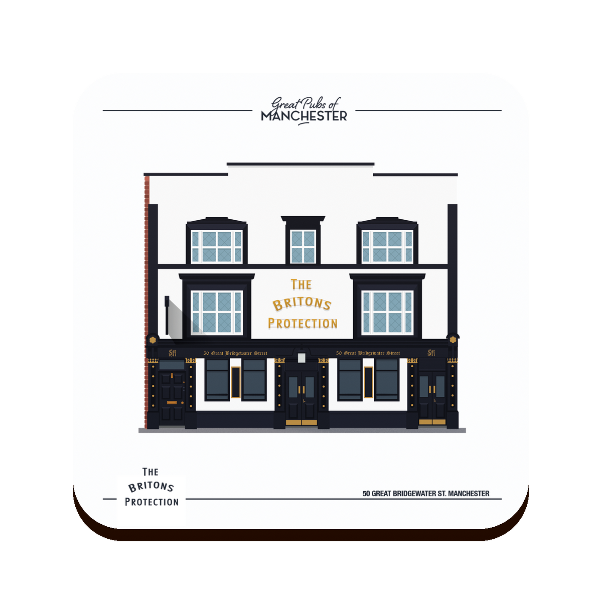 Britons Protection Pub Manchester Drinks Coaster – DaveRobshop