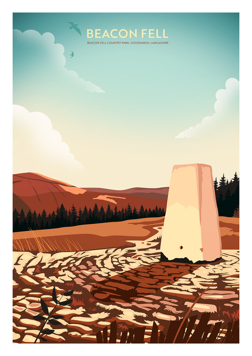 Beacon Fell Summit Travel poster – DaveRobshop