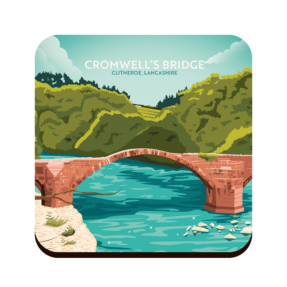 Cromwell's Bridge, Clitheroe Drinks Coaster – DaveRobshop