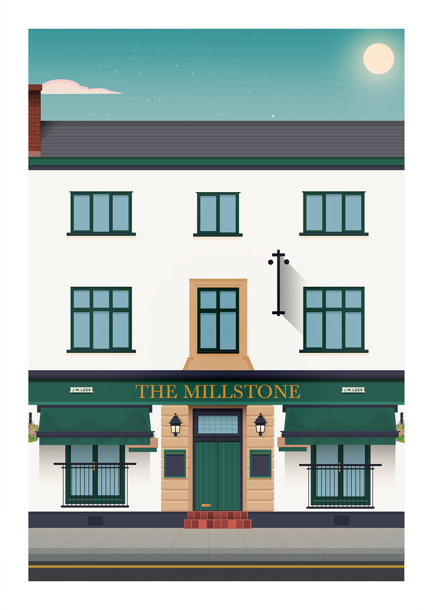 The Millstone Manchester Pub Poster Print – DaveRobshop